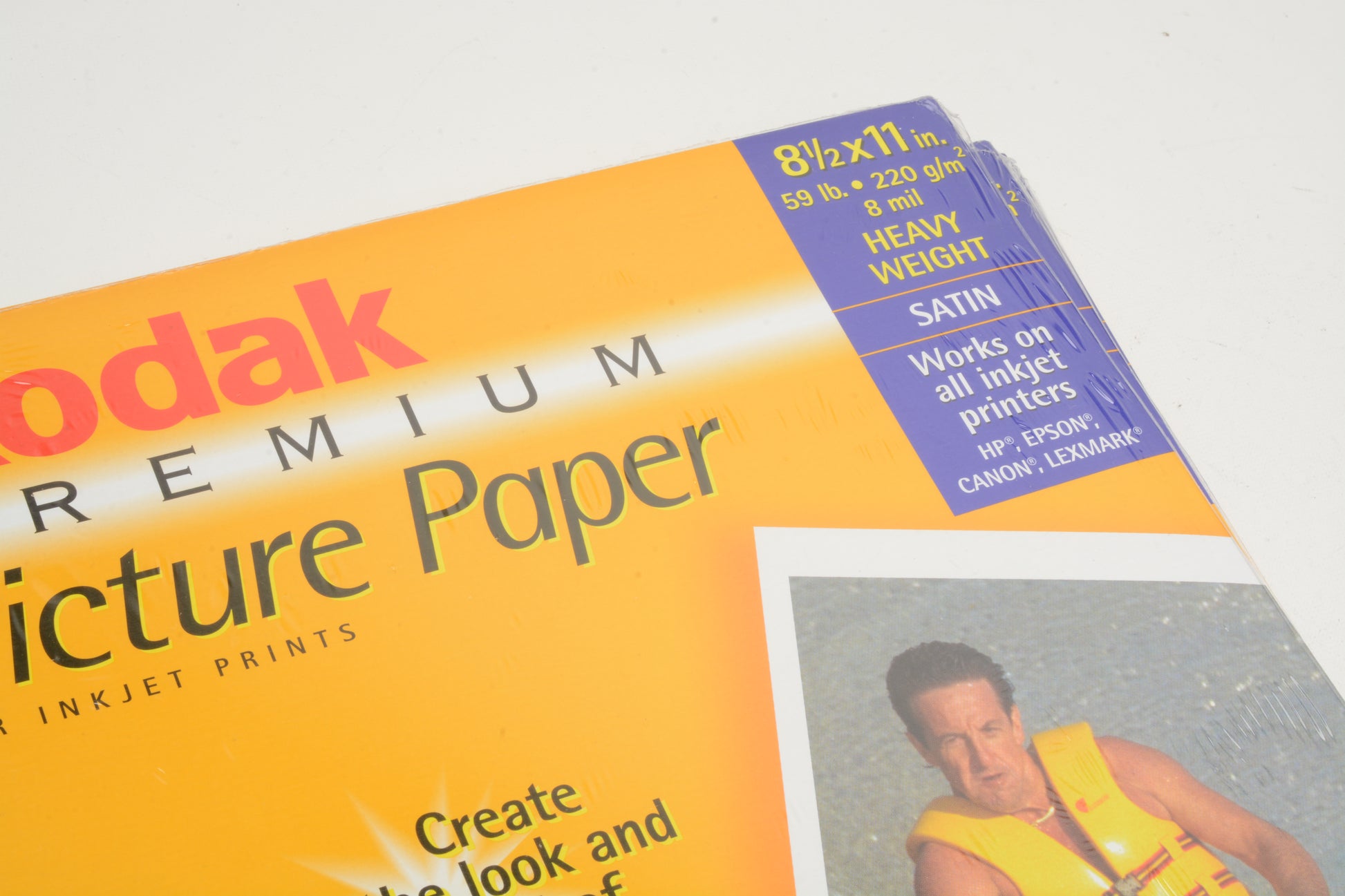 60 sheets Kodak Premium Heavy weight Ink Jet Photo Paper 8.5x11" Satin ...