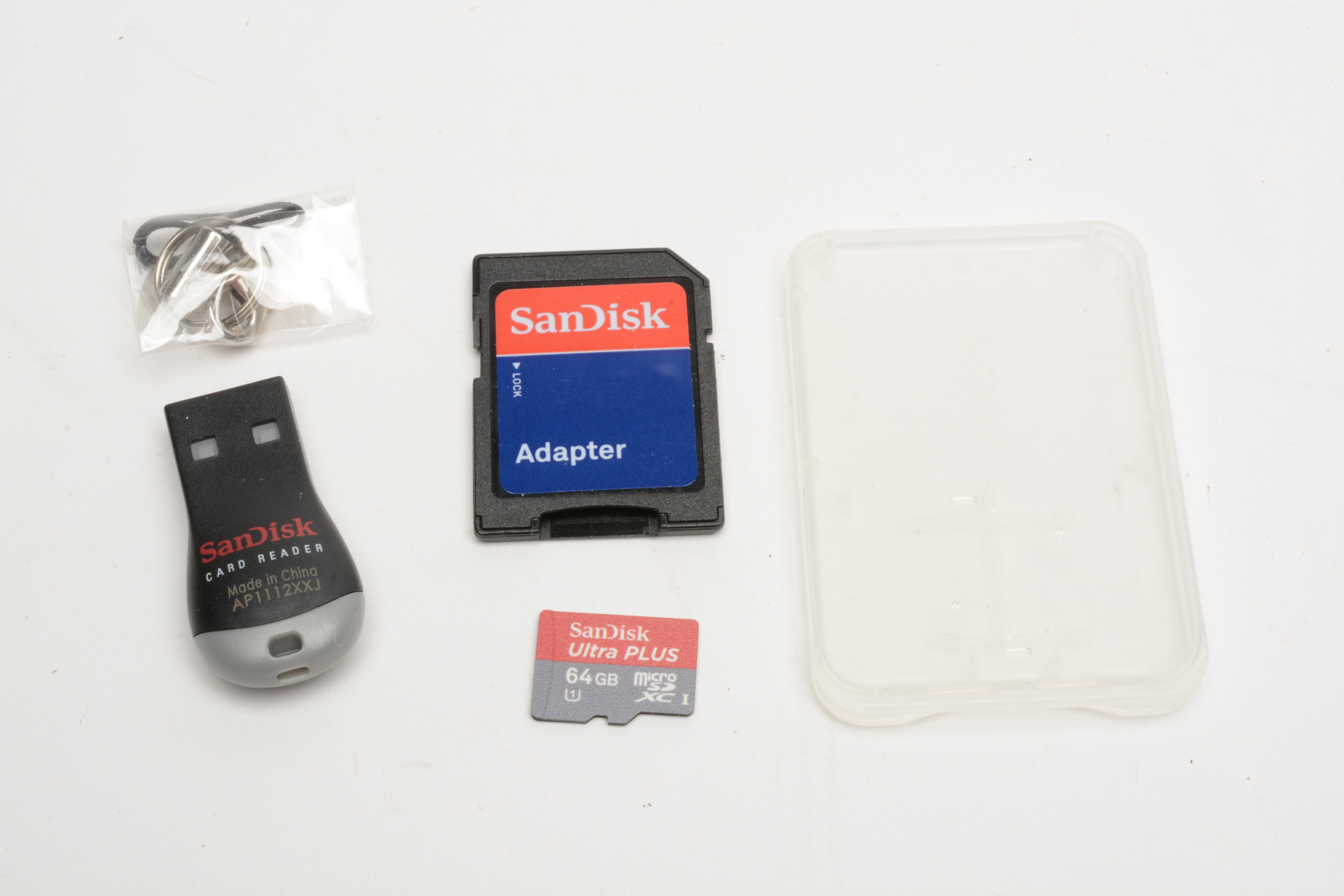 Sandisk Ultra Plus 64GB Micro SD card w/USB and SD card adapters ...