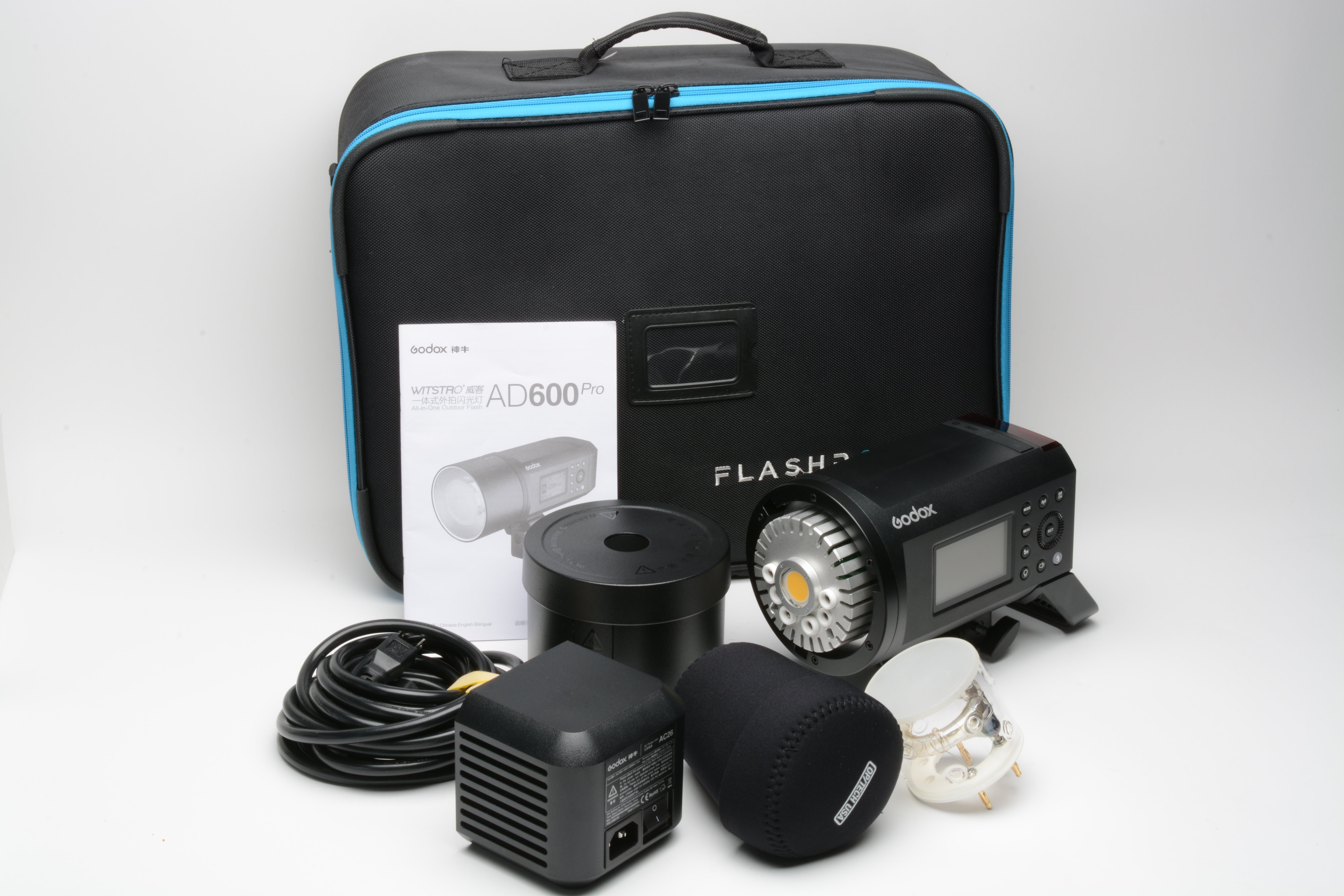Godox AD600 Pro Outdoor flash AC adapter, tube, case, No Batteries ...