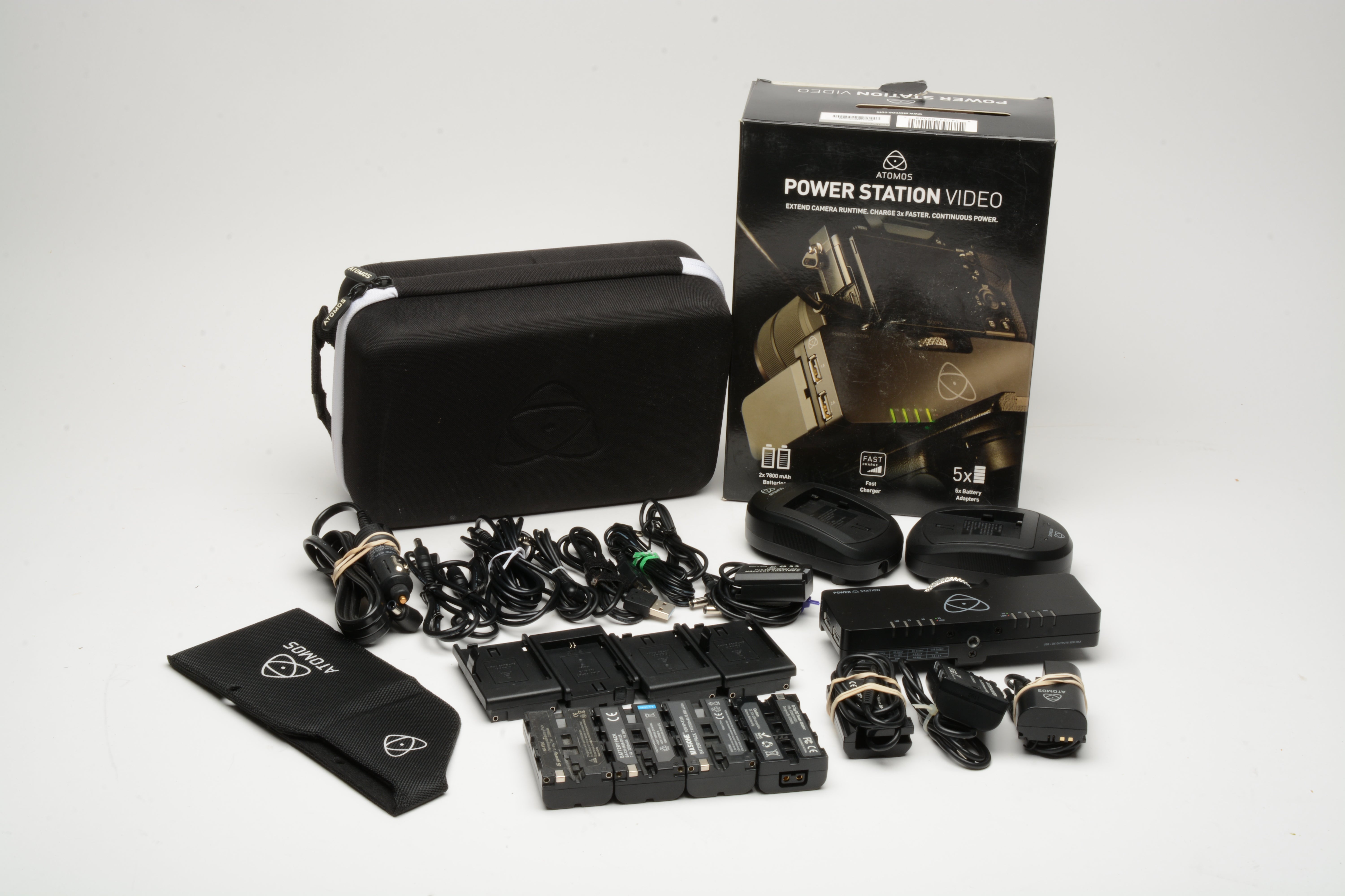 Atomos Power Station Video Dual Battery System w/4Batts, AC/DC chargin ...