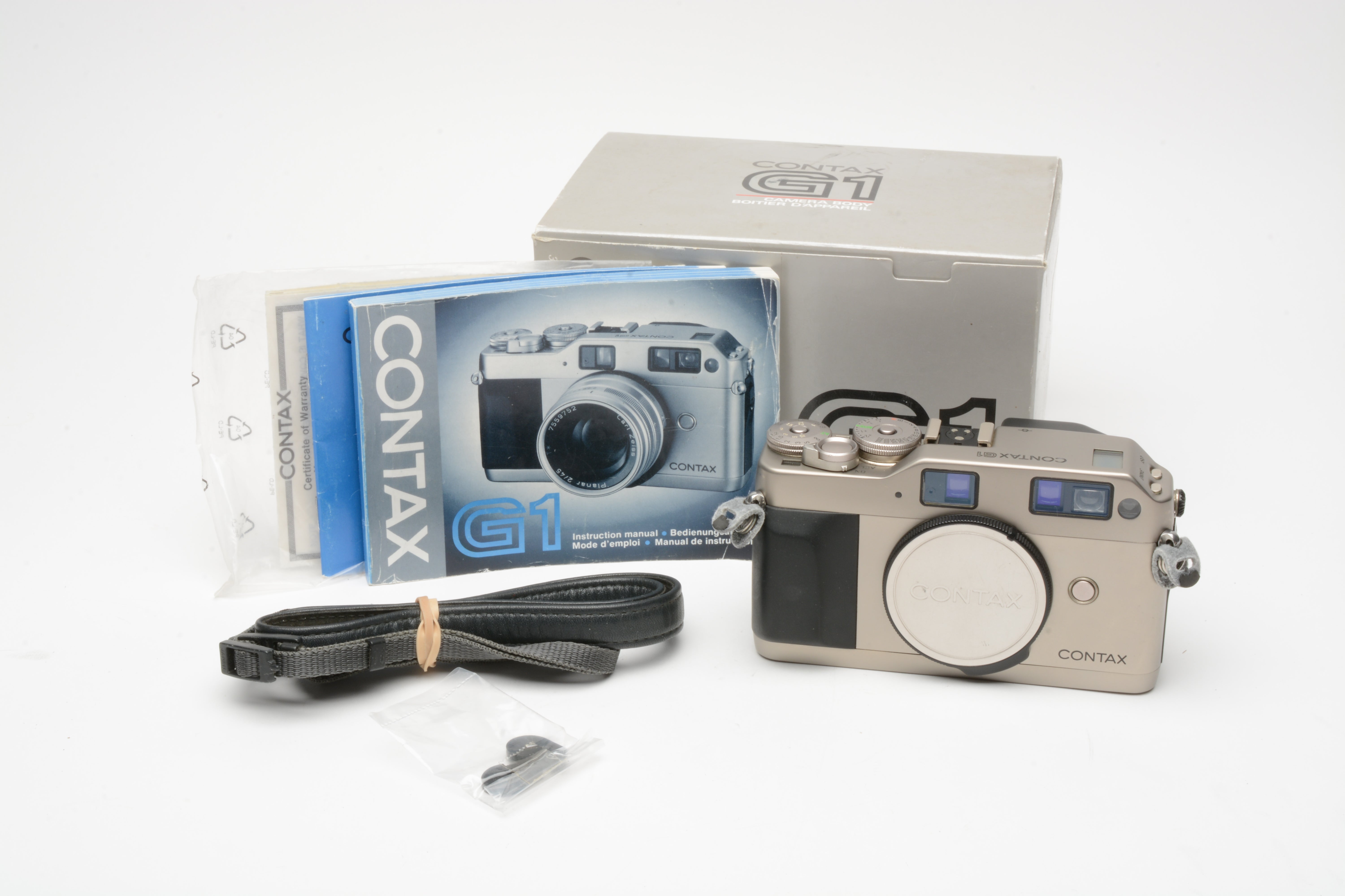 Contax G1 35mm Rangefinder camera, Clean, Boxed, manuals and body cap ...