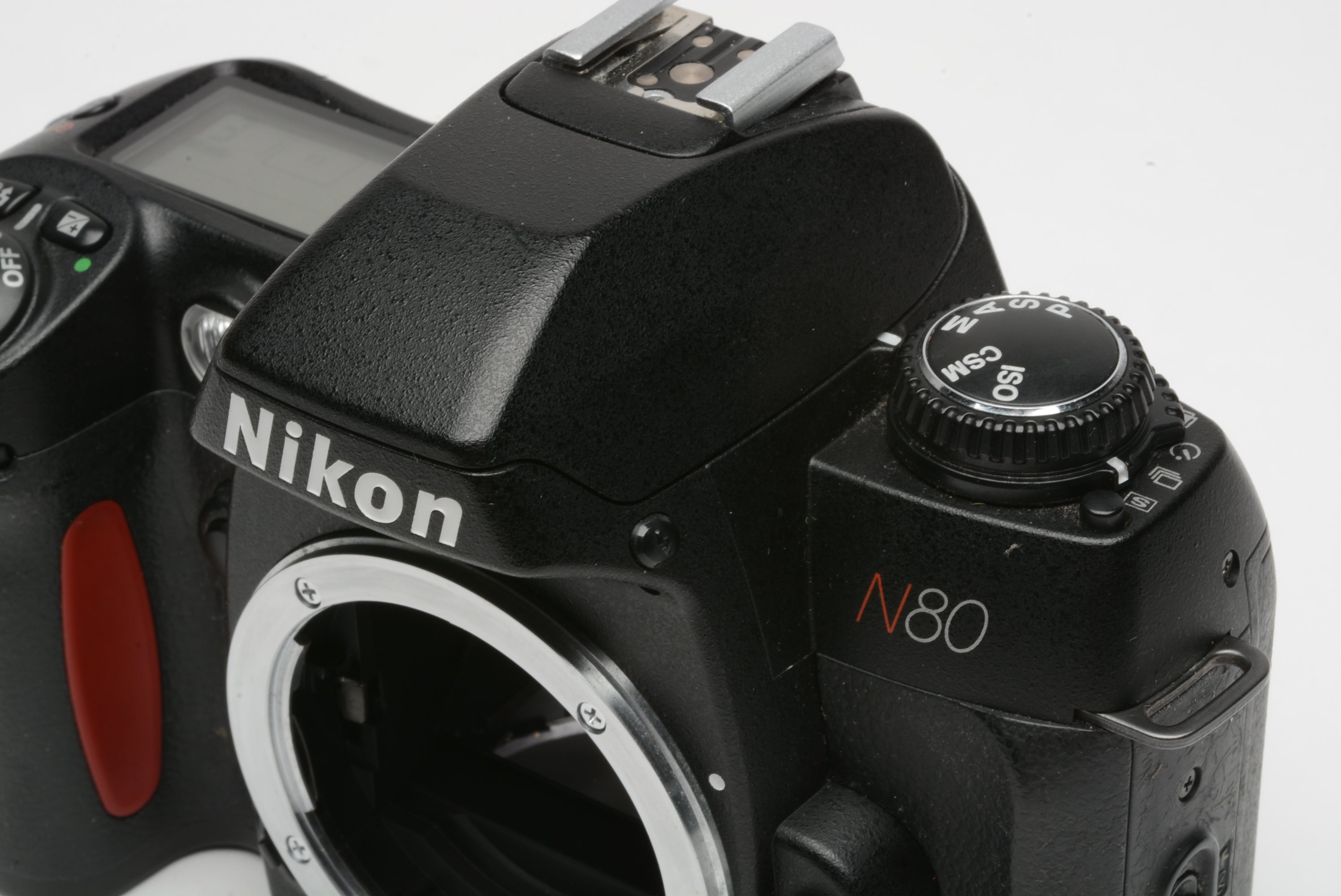 factory discounted Nikon N80 35mm SLR body, cap, strap, tested, works ...