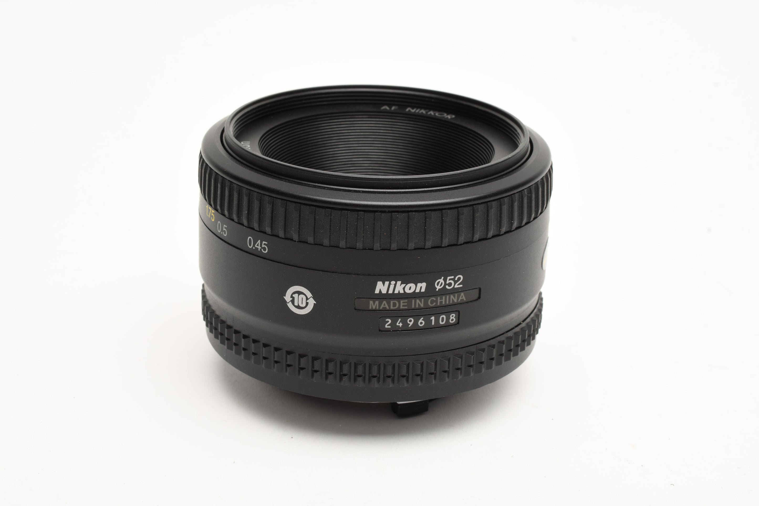 Nikon AF Nikkor 50mm f1.8D Prime lens, boxed, caps, instructions, clea ...