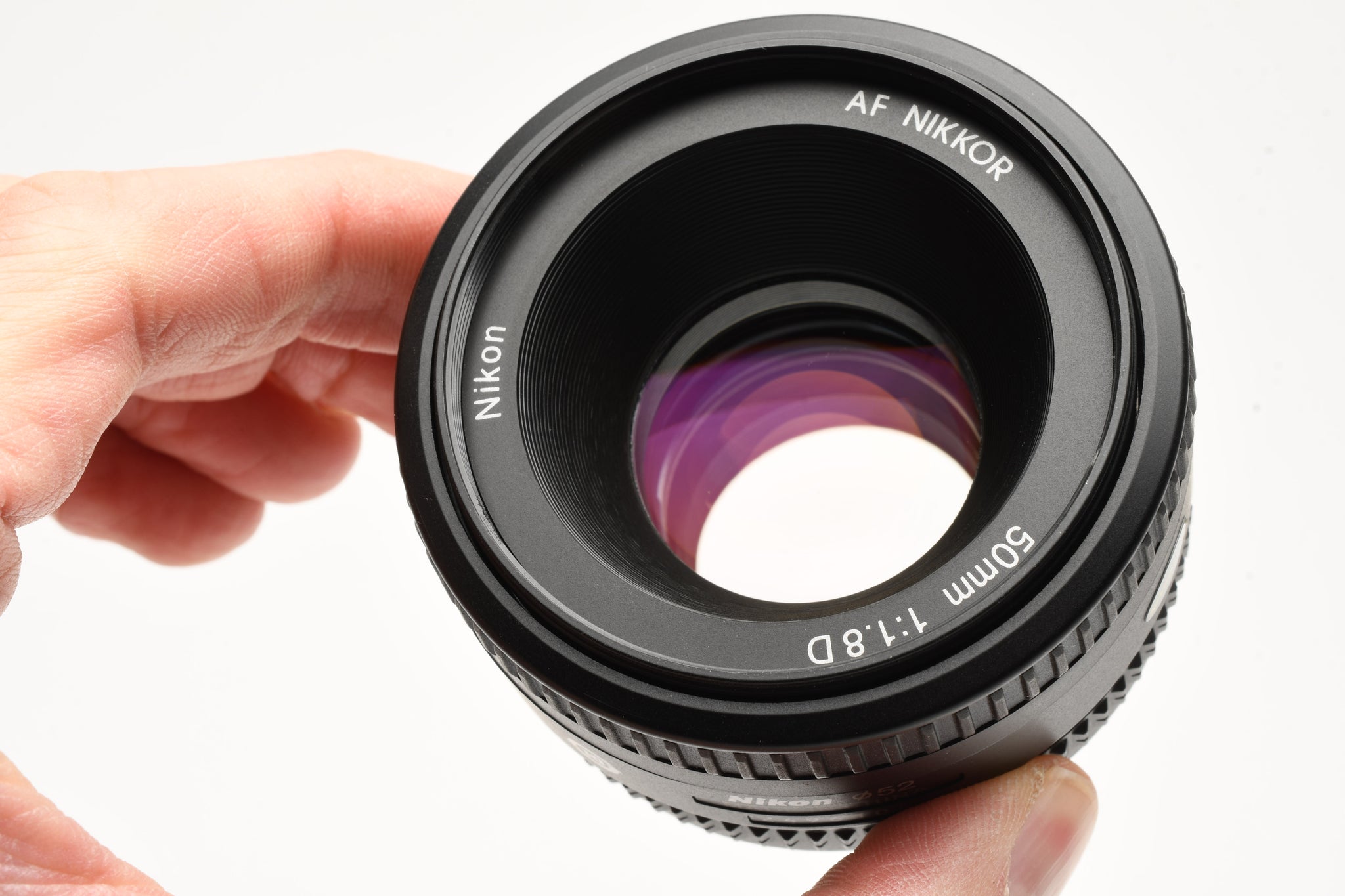 Nikon AF Nikkor 50mm f1.8D Prime lens, boxed, caps, instructions, clea ...