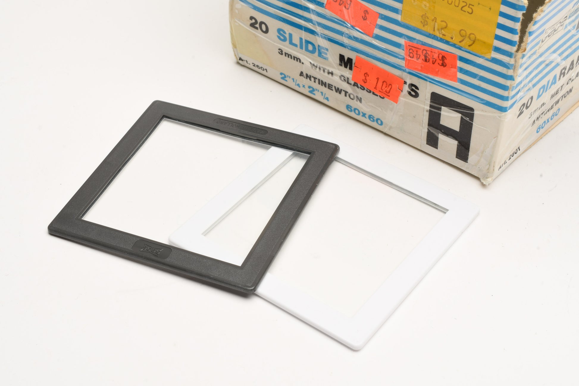 Gepe 18 slide mounts 120 60x60 3mm #2601 w/ AN Glass NEW – RecycledPhoto